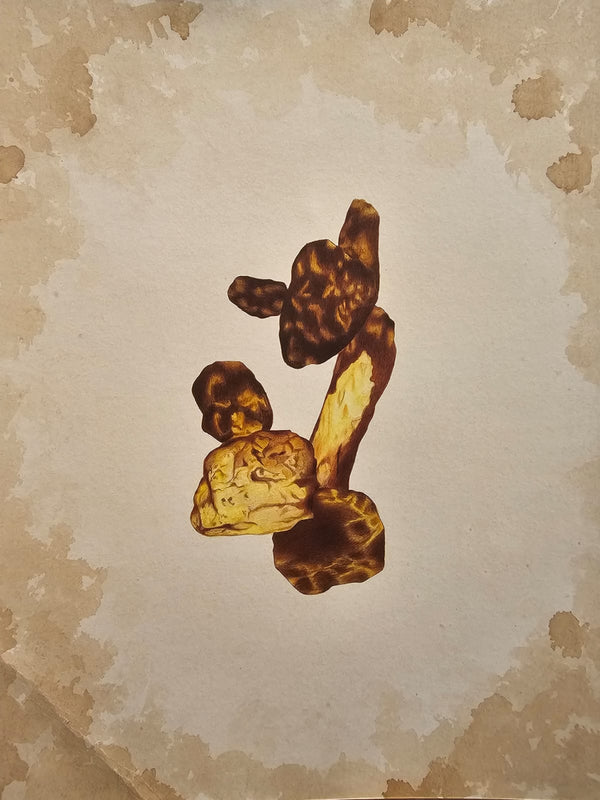 Untitled, Abstract Painting by Anab Yousuf, Rang on Wasli Paper, 10.5 ...